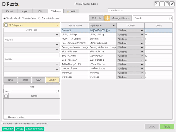 Worksets - DiRoots.One.Releases
