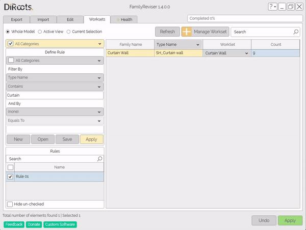 Worksets - DiRoots.One.Releases