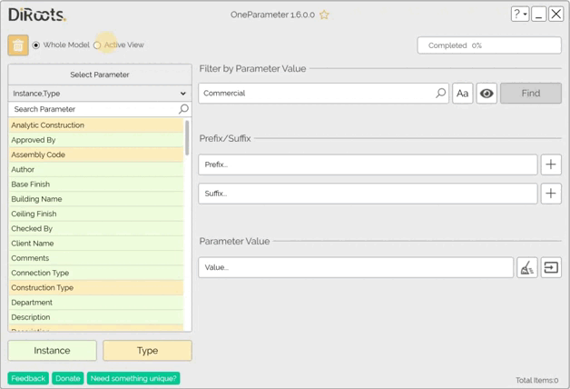 OneParameter - DiRoots.One.Releases
