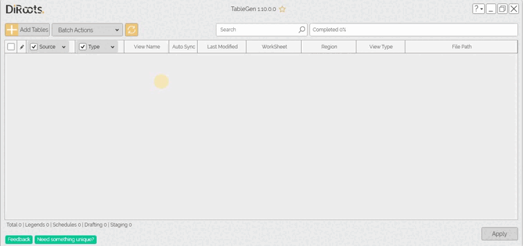 TableGen - DiRoots.One.Releases